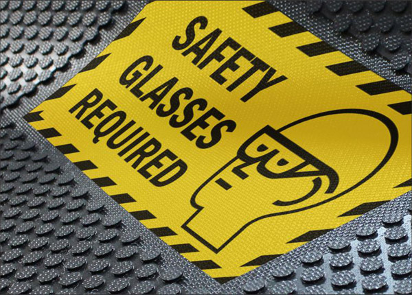 Rubber Scraper Signage Mats are Safety Message Mats by American Floor Mats